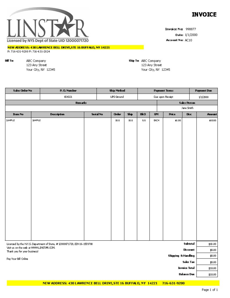 Bill Pay - LINSTAR Security